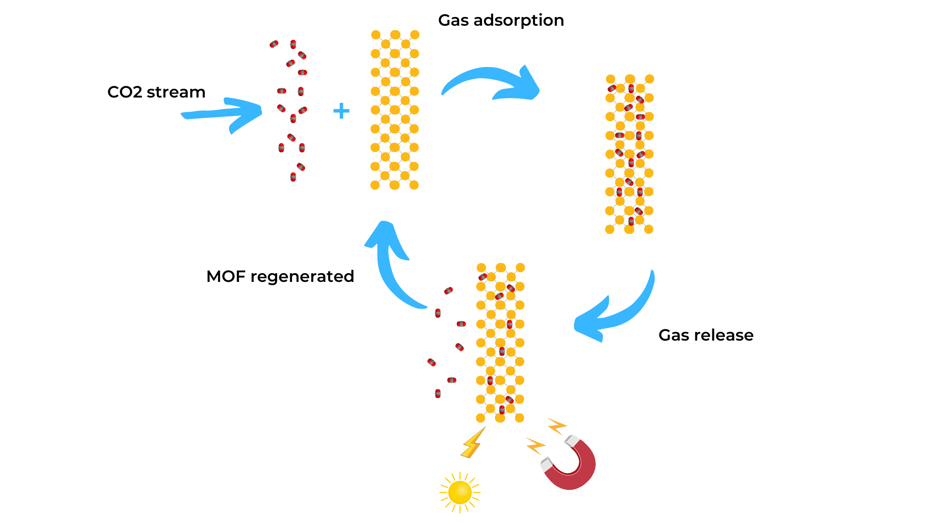 MOFs for carbon capture and release